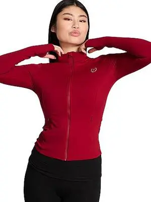 Pink Relay Full-Zip Hoodie Red