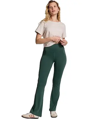 Pink Relay Flare Leggings Green