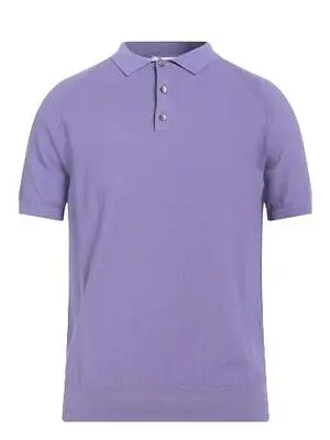 Alpha Studio Cotton Knit Short Sleeve Top Purple