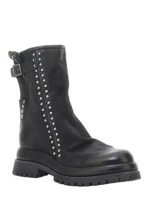 A.S.98 Duke Stud Trim Ankle Boots - Black