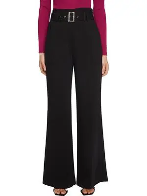 Elie Tahari Diana Belted Flare Pants - Noir