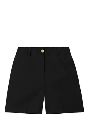 PATOU Patou Wool-Blend Twill High-Rise Shorts Black
