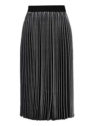 Partow Gigi Pleated Two-tone Stretch-knit Midi Skirt - Black