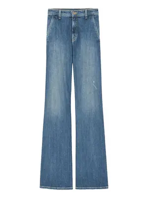 NILI LOTAN Anna Mid-rise Wide-leg Jeans - Blue
