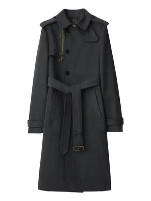 Burberry Long Trench Coat - Blue