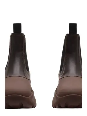 Burberry Leather Boots - Brown