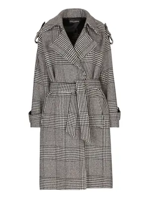 Dolce & Gabbana Check-pattern Coat - Grey