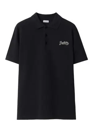 Burberry Cotton Polo Shirt - Black