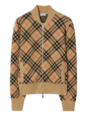 BURBERRY Cashmere Checkered Cardigan