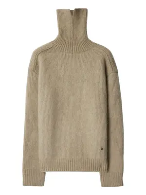 Burberry Logo-plaque Jumper - Neutrals