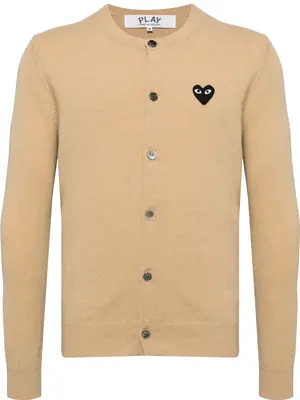 Play Comme Des Garcon Wool Cardigan - Neutrals