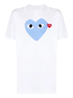 Play Comme Des Garcon Comme Des Garçons Play Signature Heart T-Shirt White