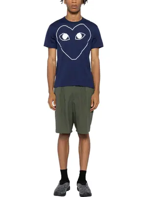 Play Comme Des Garcon Signature Heart T-shirt - Blue