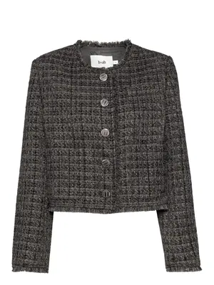 B+AB Tweed Cropped Jacket - Grey
