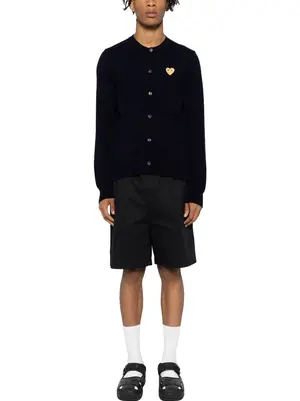 Play Comme Des Garcon Comme Des Garçons Play Wool Cardigan 002 Navy