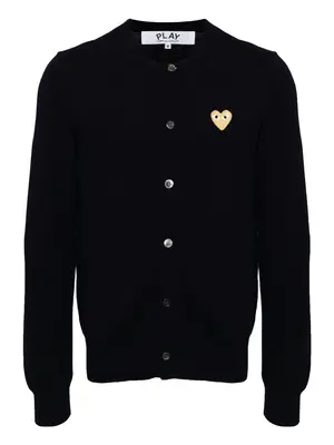 Play Comme Des Garcon Wool Cardigan - Blue