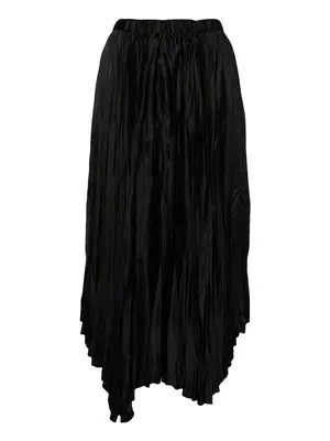 B+AB Asymmetric Pleated Skirt - Black
