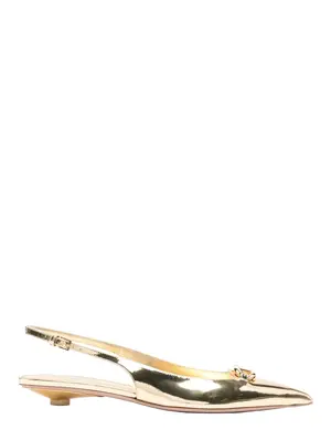 Valentino Garavani 25mm Vlogo Slingback Pumps - Gold