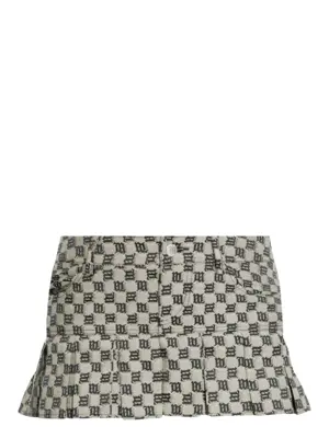MISBHV Monogram Pleated Mini Skirt