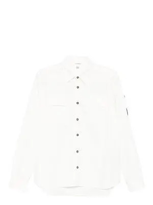 C.P. COMPANY Lens-detail Cotton Shirt - White