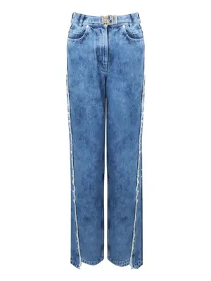 Ports 1961 Jacquard Straight-leg Trousers - Blue