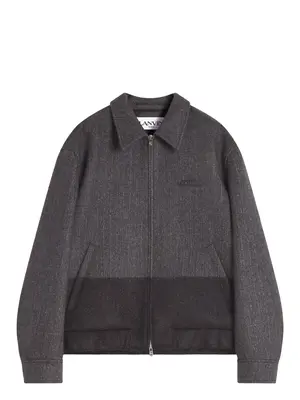 LANVIN Two-tone Bomber Jacket - Grey
