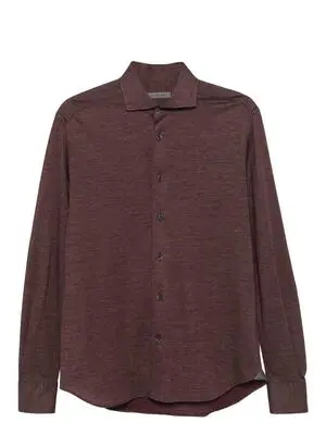 Corneliani Mélange-effect Shirt - Red