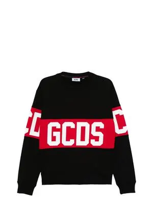 Gcds Logo-print Sweatshirt - Black
