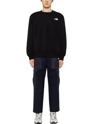 The North Face Logo-embroidered Long-sleeved Sweatshirt - Black