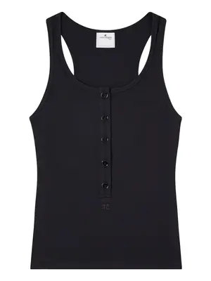 COURREGES 90's Rib Tank Top - Black