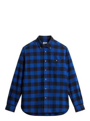 Woolrich Check Pattern Flannel Shirt - Blue