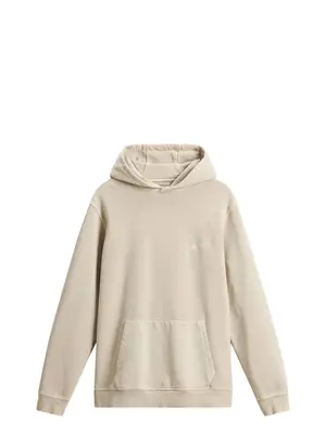 Woolrich Logo-embroidered Cotton Hoodie - Neutrals