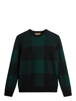 Woolrich Check-pattern Virgin Wool Sweater - Green