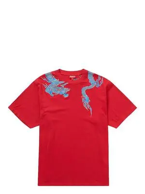 Supreme Dragon Wrap Short Sleeve Top Red