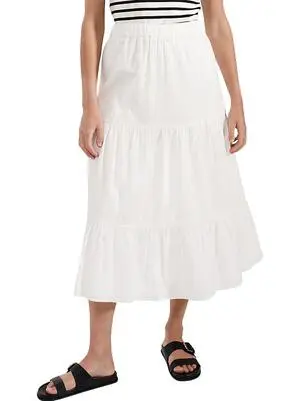HOBBS LONDON Tiered Midi Skirt - White