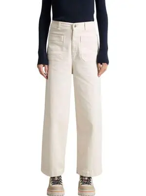 Woolrich Utility Pocket Wide Leg Trousers - Neutrals