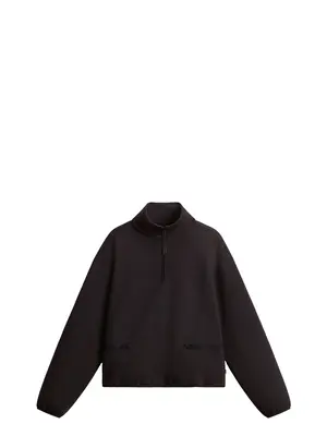 Woolrich Fleece Zipped Sweatshirt - Black