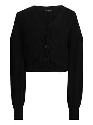TOCCIN Lucie Wool-cashmere Cable-knit Cardigan - Jet