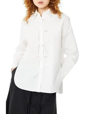 FIND ME NOW Find Me Now Genevieve Button-Up Shirt Bright White