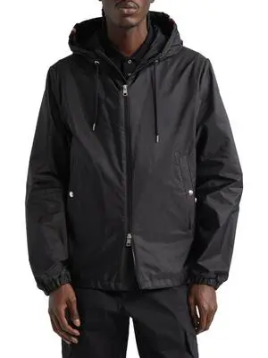 Moncler Grimpeurs Hooded Water Repellent Nylon Jacket - Black/ Black
