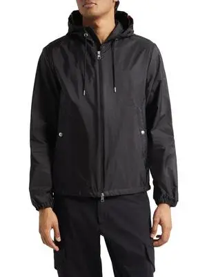 Moncler Grimpeurs Hooded Water Repellent Nylon Jacket - Black