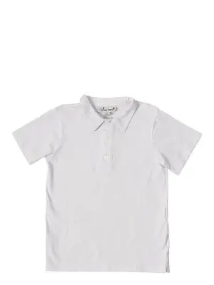 Busy Bees Short Sleeve Polo - White Knit