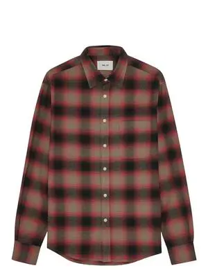 Nn07 Deon 5465 Organic Cotton Button-up Shirt Red Check