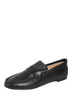JAMIE HALLER Penny Loafers - Black