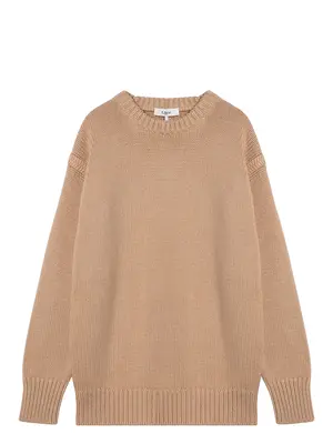 Chloé Cashmere And Cotton Oversize Jumper - Pink