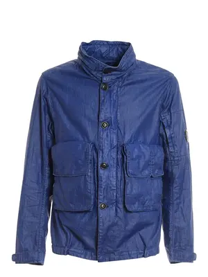 C.P. COMPANY Waxed Linen Jacket - Blue