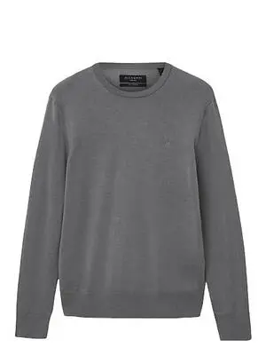 ALLSAINTS Mode Merino Marl-Pattern Wool Crew Jumper Asher Grey
