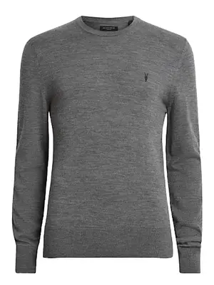 ALLSAINTS Mode Merino Marl-Pattern Wool Crew Jumper Carter Grey