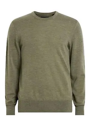 ALLSAINTS Mode Merino Marl-Pattern Wool Crew Jumper Light Ash Gree