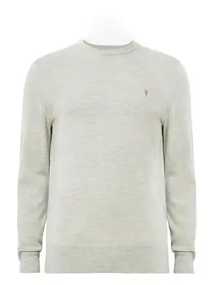 ALLSAINTS Mode Merino Marl-Pattern Wool Crew Jumper Slate Green